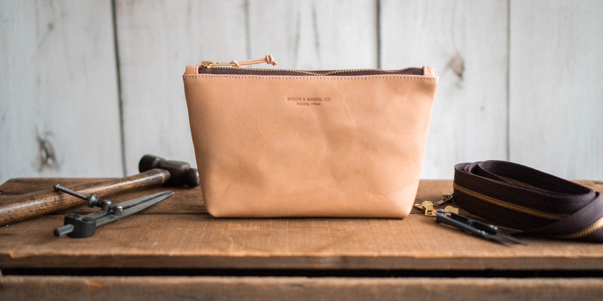 How to Make a Leather Pouch | DIY Leather Zipper Bag Tutorial– Stock ...